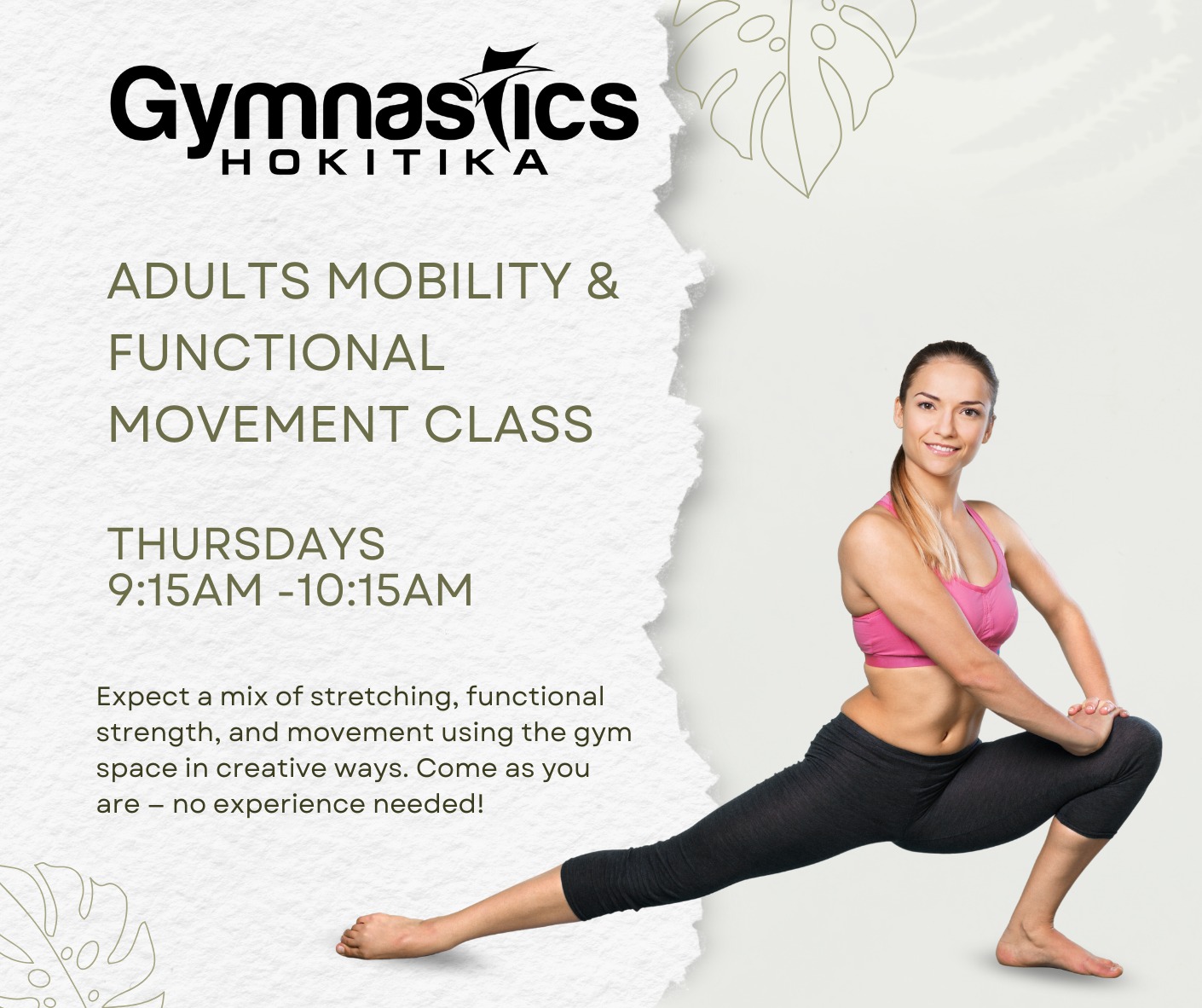 Adults Mobility & Functional Movement Class - Hokitika Gymnastics